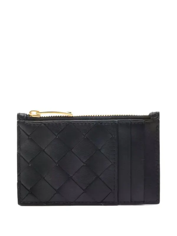 Bottega Veneta 2021 Intrecciato Leather Card Case - Black