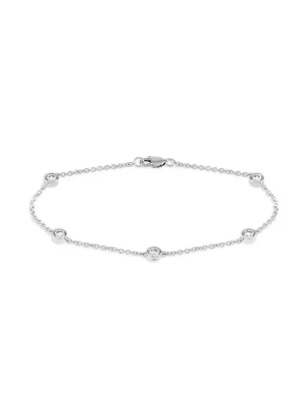 LB EXCLUSIVE 14k White Gold Diamond Bracelet - Silver