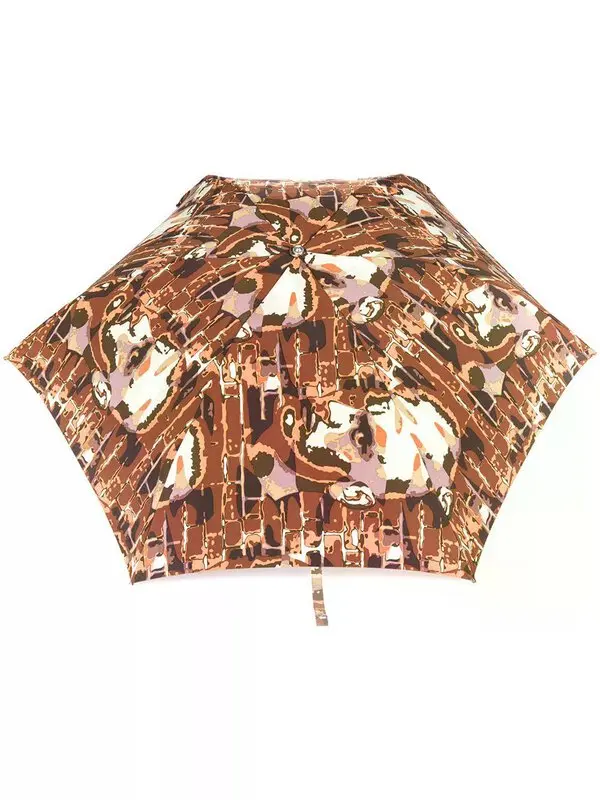 JEAN PAUL GAULTIER 1992 Face-print Umbrella - Brown
