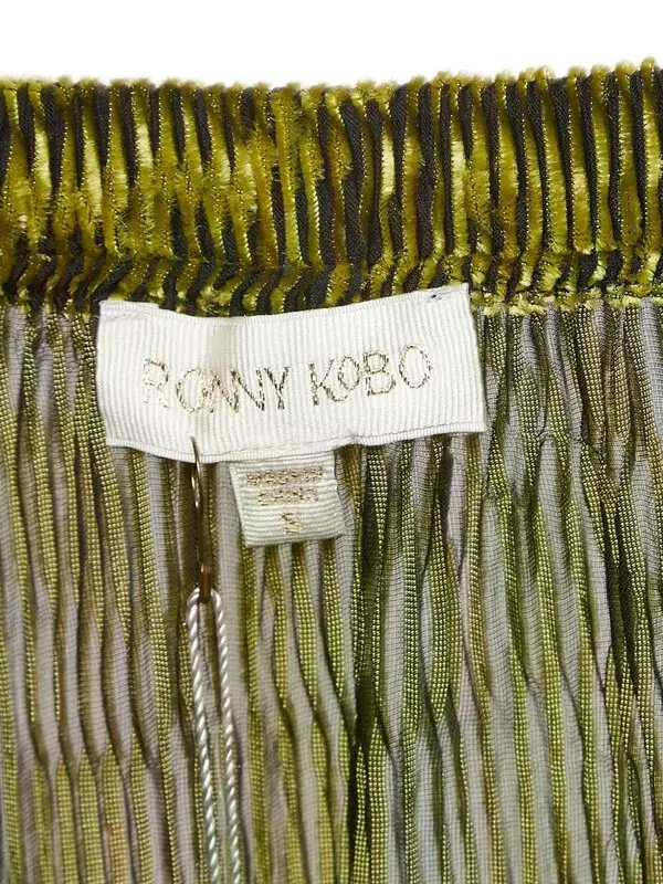 Ronny Kobo Devoré Pleated Maxi Skirt