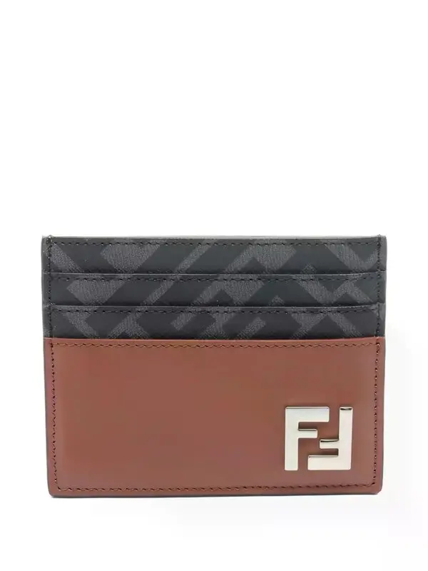 Fendi 2020s Ff Square Card Holder - Brown