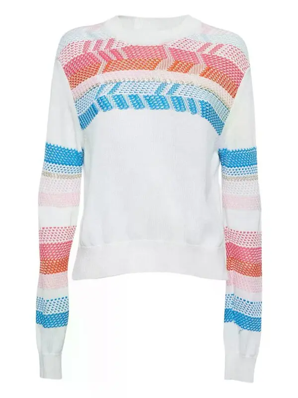 PETER PILOTTO Stripe-embroidered Sweater - White