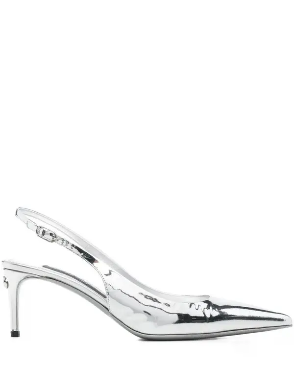 Dolce & Gabbana 65mm Mirror-effect Slingback Pumps