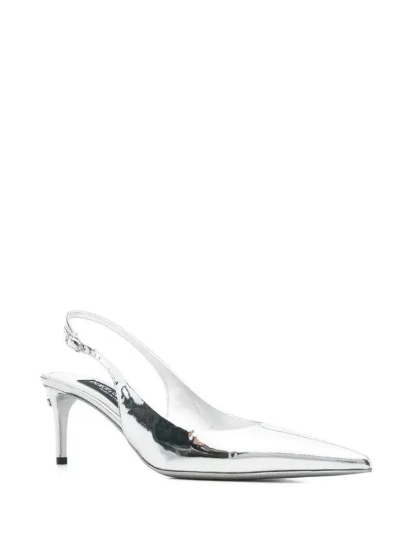 Dolce & Gabbana 65mm Mirror-effect Slingback Pumps