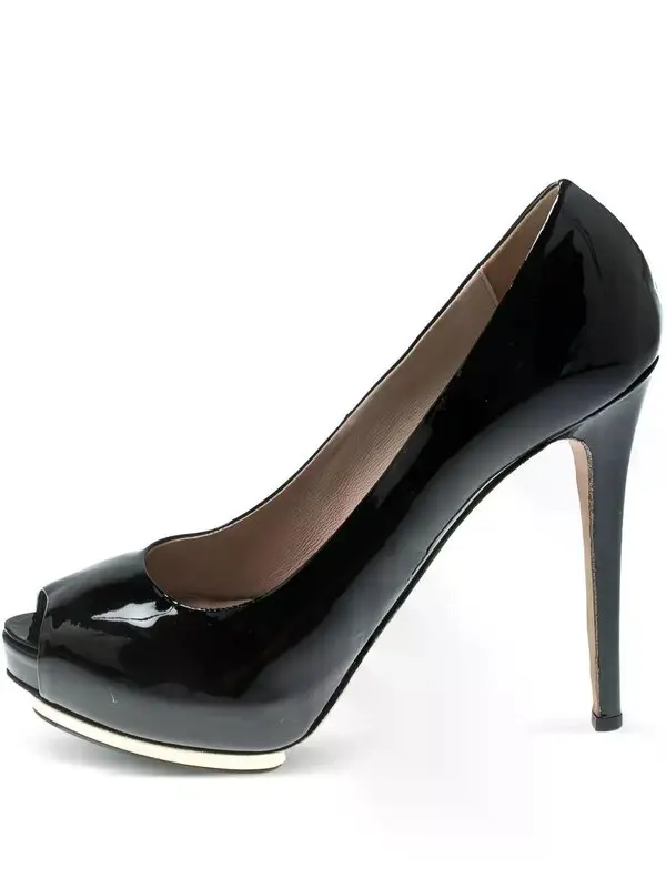 LE SILLA Patent Leather Peep Toe Platform Pumps