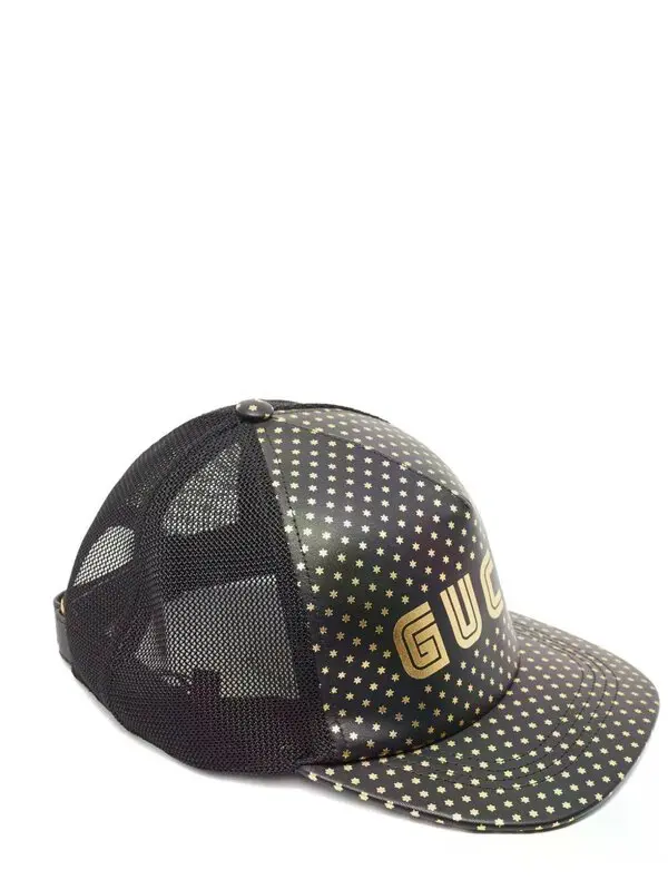 Gucci Star-pattern Mesh Cap - Black
