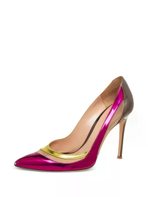 GIANVITO ROSSI 100mm Metallic Pointed-toe Pumps