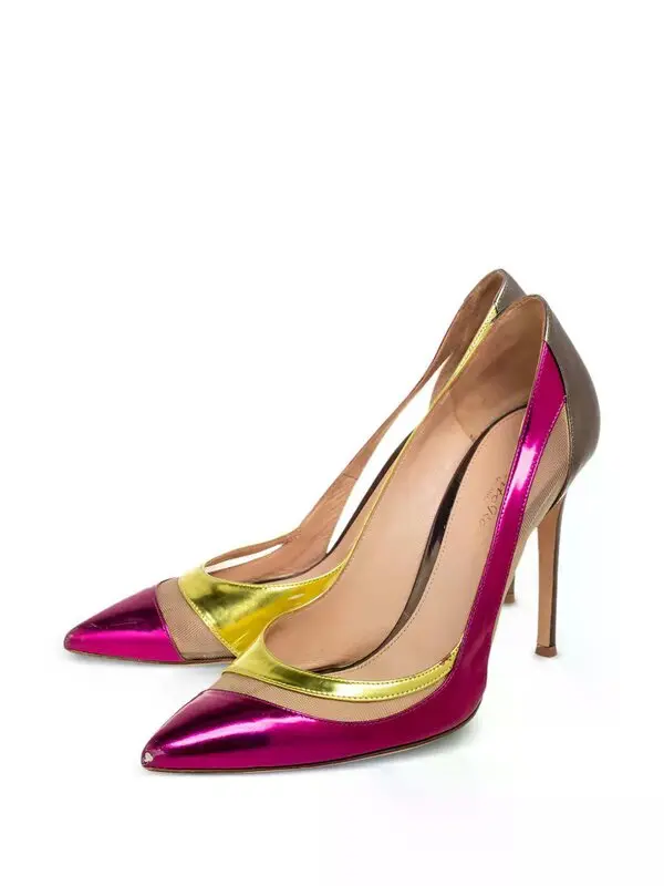 GIANVITO ROSSI 100mm Metallic Pointed-toe Pumps