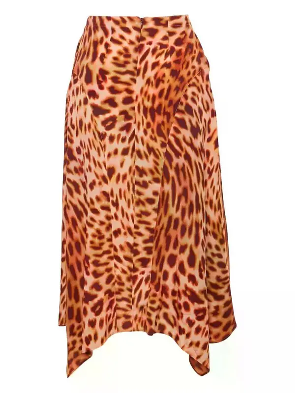 Stella McCartney Leopard-print Asymmetric Hem Skirt