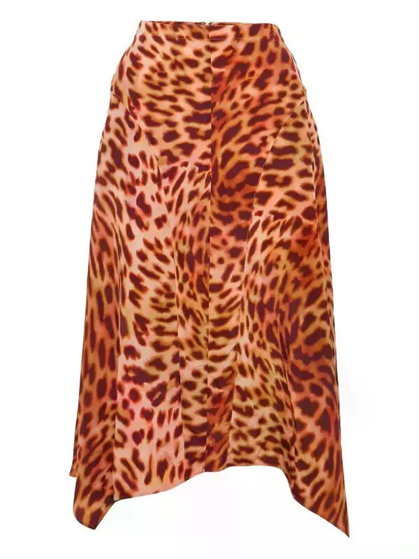 Stella McCartney Leopard-print Asymmetric Hem Skirt