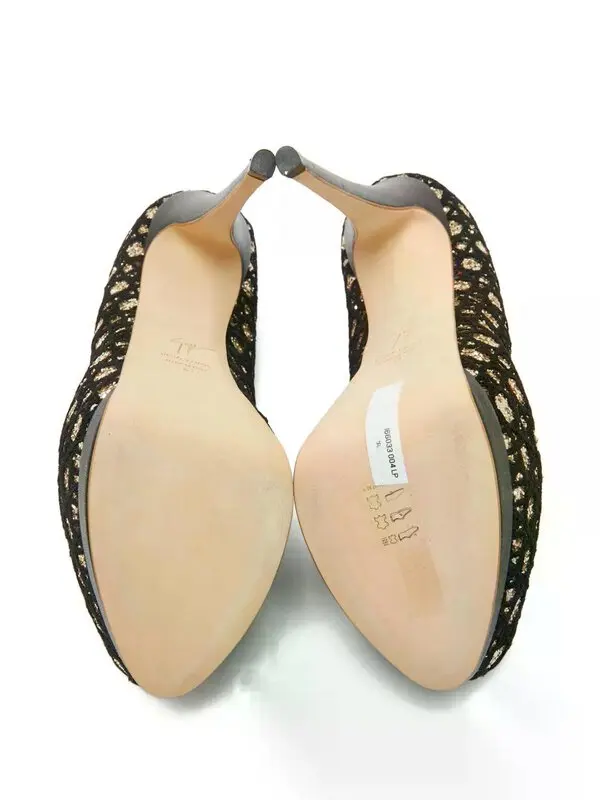 GIUSEPPE ZANOTTI Vintage 160mm Sharon Peep Toe Pumps