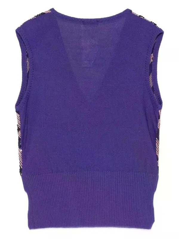 Versace 2000s Sequin-embellished Vest