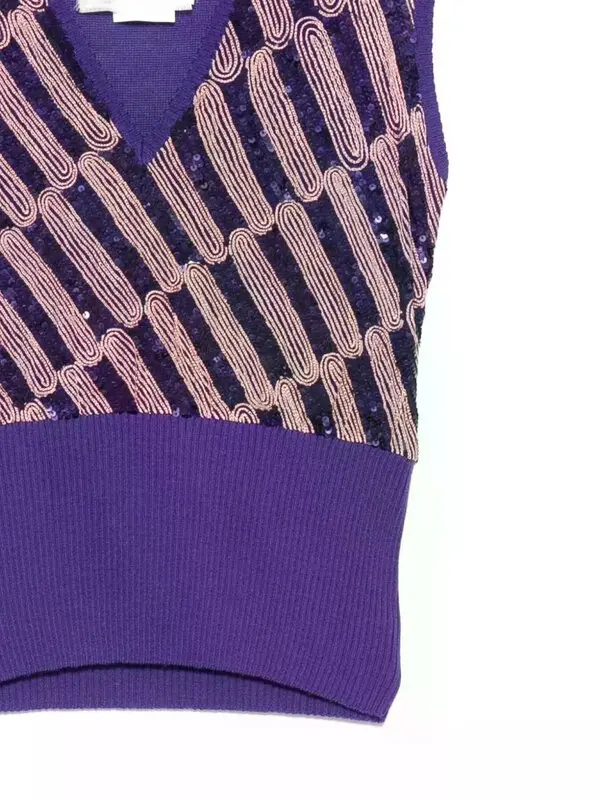 Versace 2000s Sequin-embellished Vest