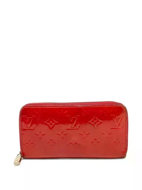 LOUIS VUITTON Zippy Monogram Vernis Wallet - Red