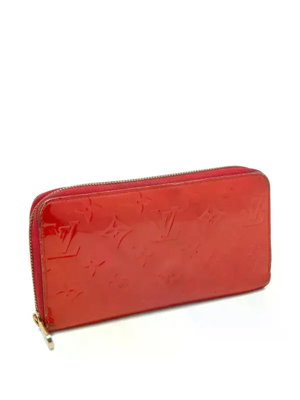 LOUIS VUITTON Zippy Monogram Vernis Wallet - Red