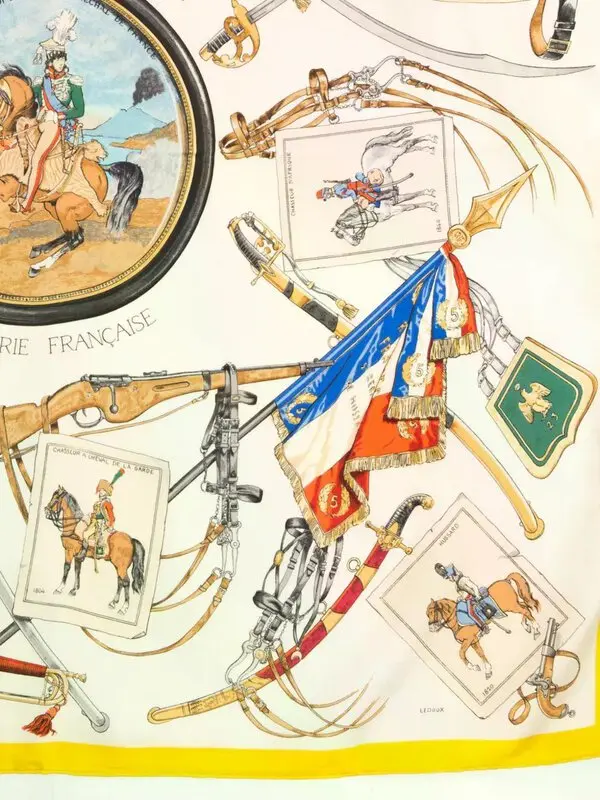 Hermès 1970s Cavalerie Française Silk Scarf