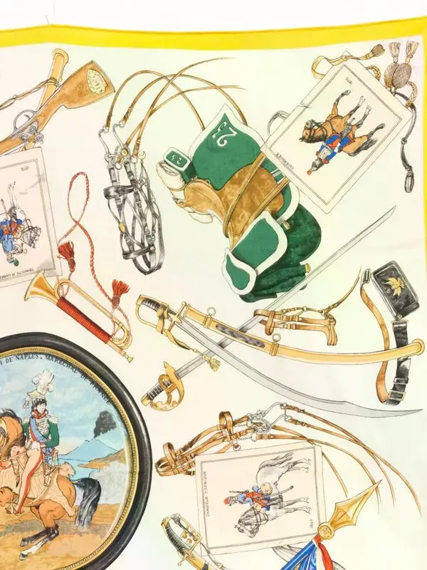Hermès 1970s Cavalerie Française Silk Scarf