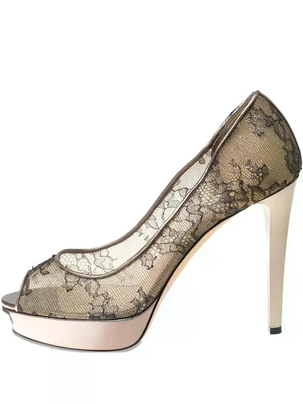 JIMMY CHOO 120mm Dahlia Peep Toe Pumps