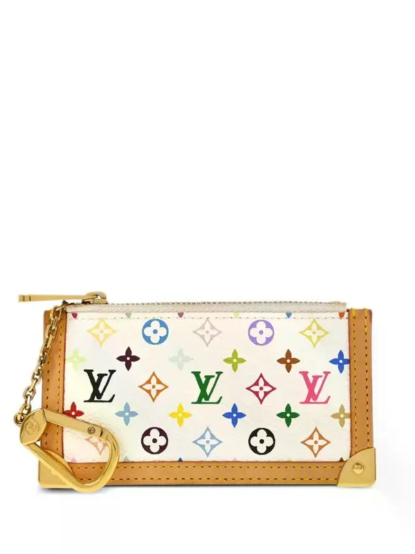 LOUIS VUITTON X Takashi Murakami 2006 Pochette Clés Coin Purse - White