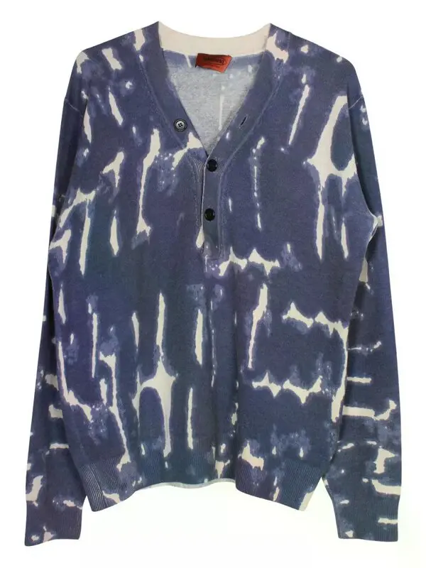 Missoni Tie-dye V-neck Cashmere Sweatshirt - Blue