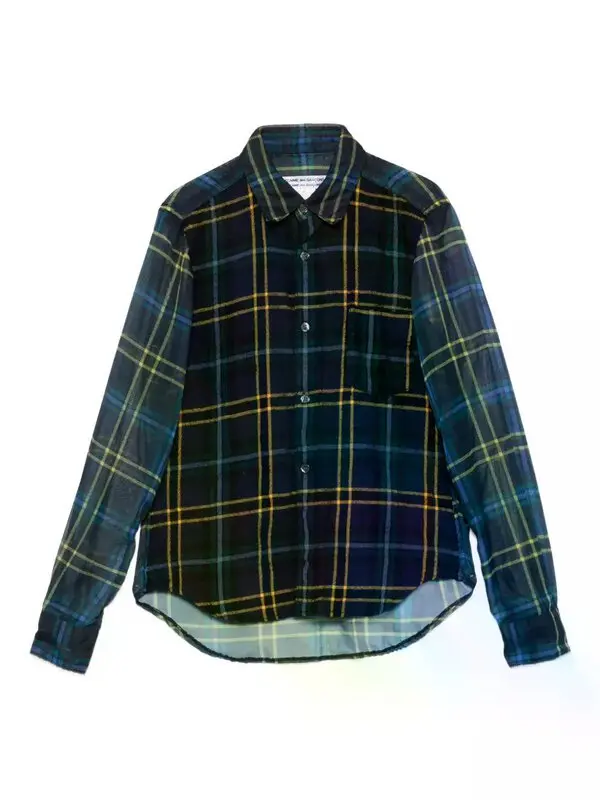 Comme Des Garçons Plaid Pattern Shirt