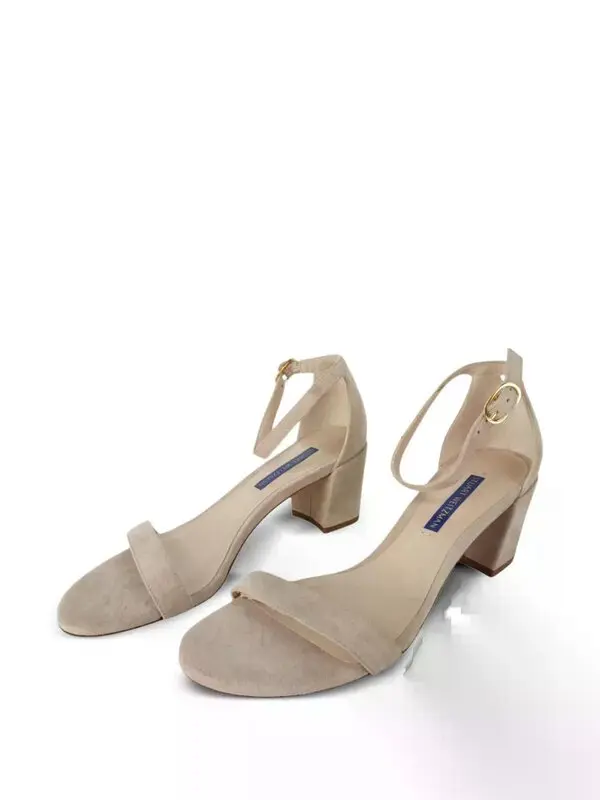 STUART WEITZMAN 65mm Suede Block Heels