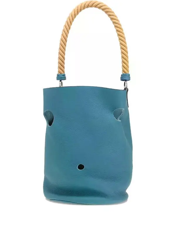 Hermès Pre-owned Mangeoire Leather Bucket Bag - Blue