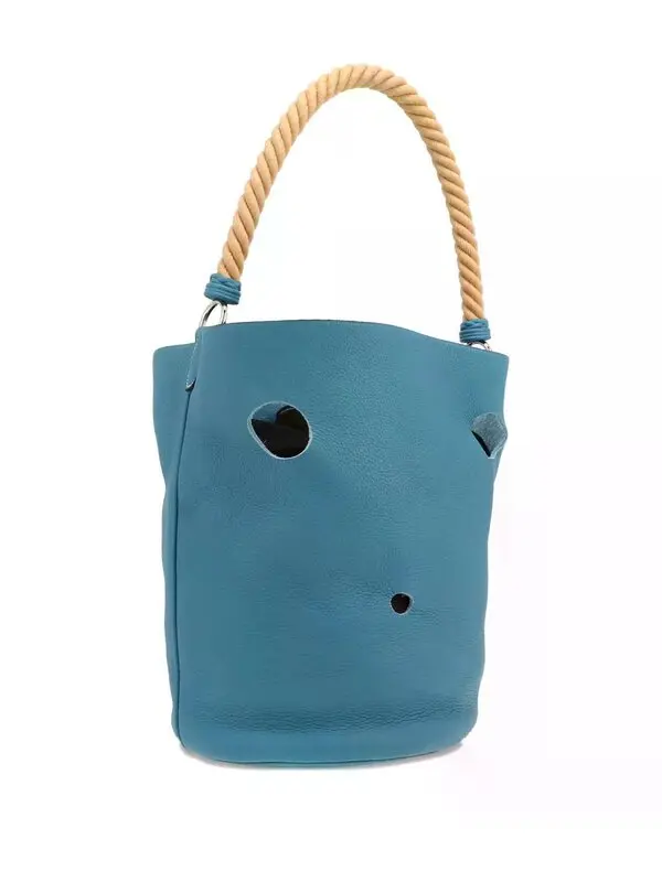 Hermès Pre-owned Mangeoire Leather Bucket Bag - Blue