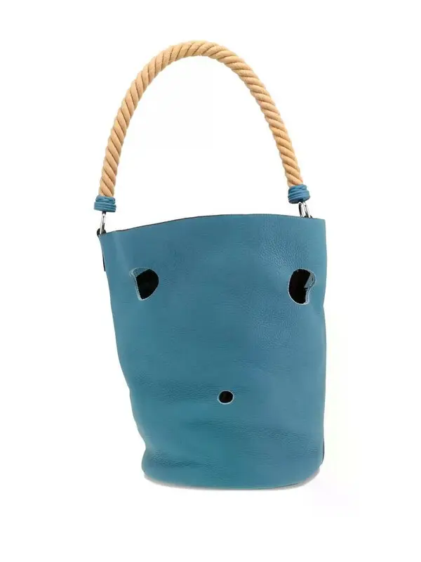 Hermès Pre-owned Mangeoire Leather Bucket Bag - Blue