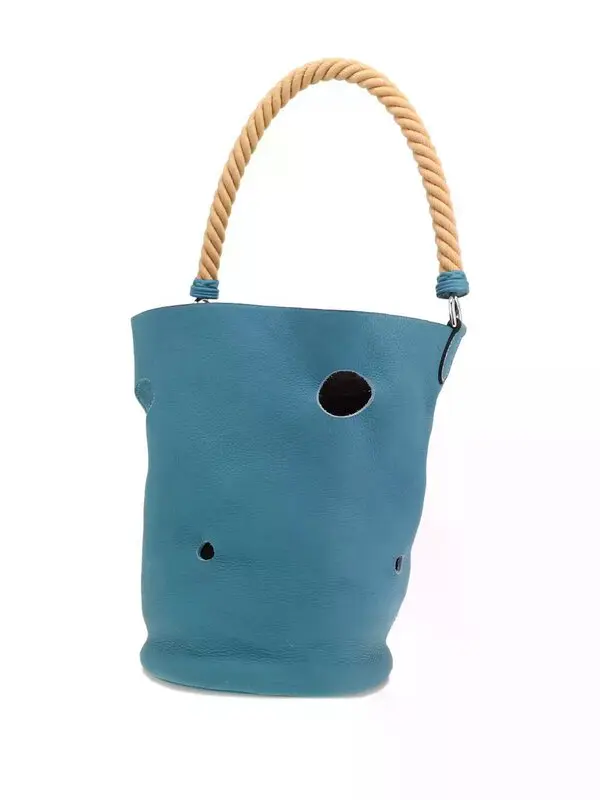 Hermès Pre-owned Mangeoire Leather Bucket Bag - Blue