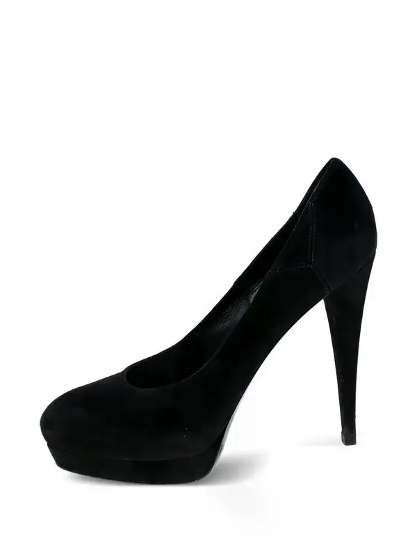 Saint Laurent 135mm Suede Platform Pumps