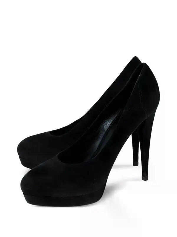 Saint Laurent 135mm Suede Platform Pumps