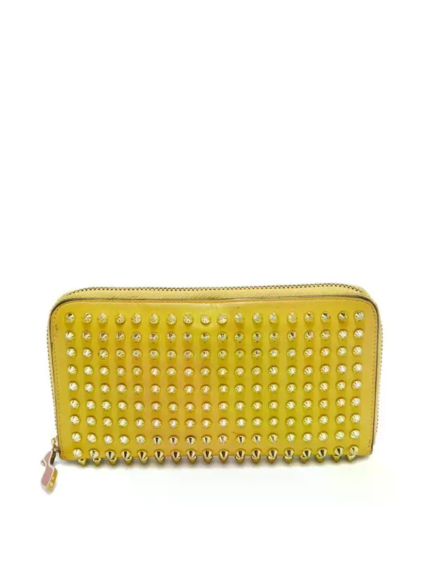 CHRISTIAN LOUBOUTIN Leather Zip Wallet - Yellow