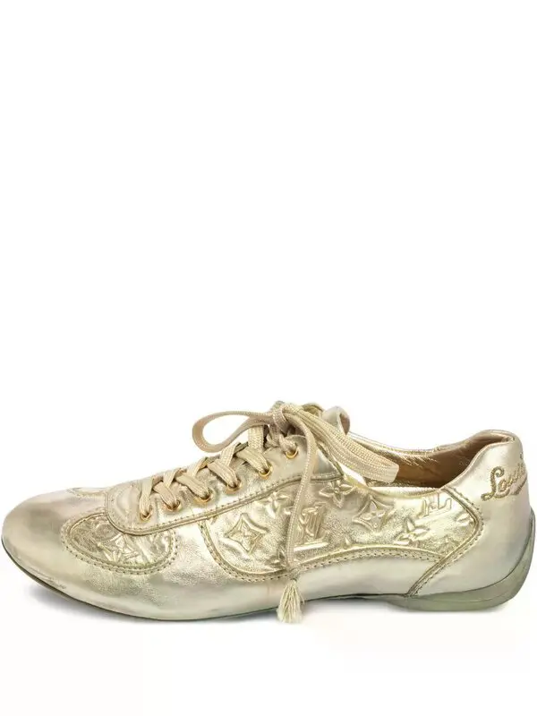 LOUIS VUITTON Mahina Leather Lace-up Sneakers
