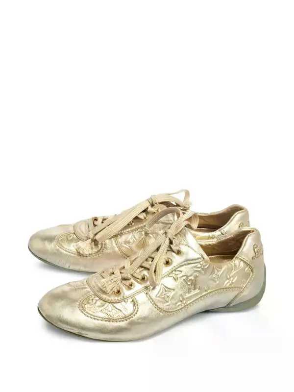 LOUIS VUITTON Mahina Leather Lace-up Sneakers