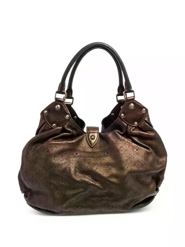LOUIS VUITTON Textured Leather Shoulder Bag - Brown
