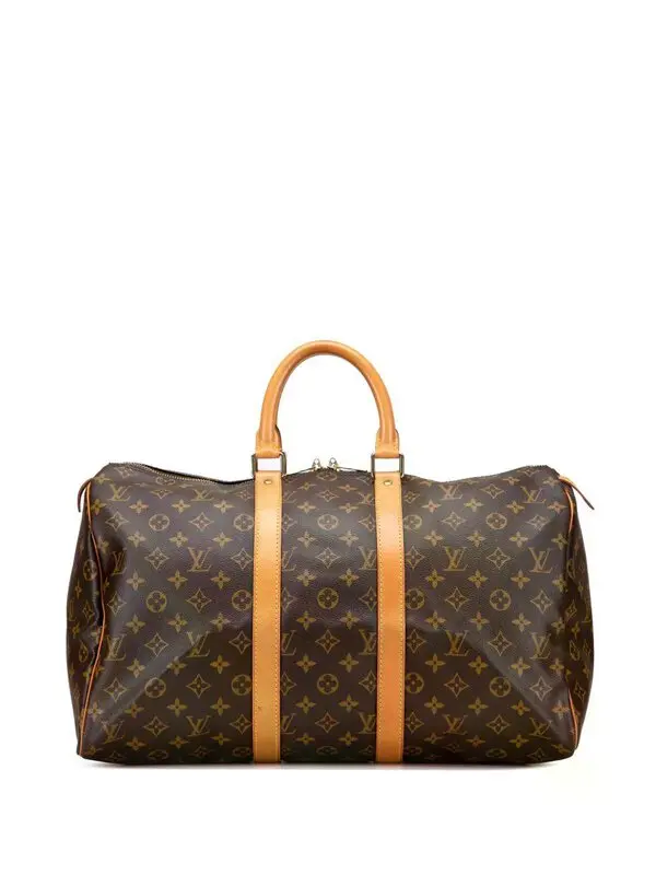 LOUIS VUITTON 1995 Monogram Keepall 45 Travel Bag - Brown