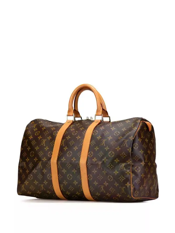 LOUIS VUITTON 1995 Monogram Keepall 45 Travel Bag - Brown