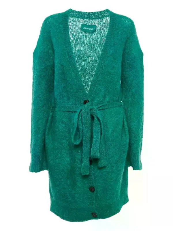 Zadig&Voltaire Belted Long Cardigan - Green