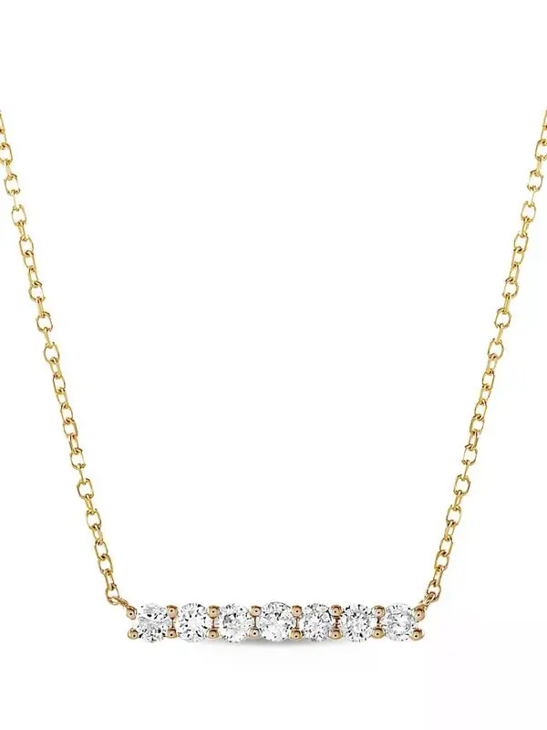 LB EXCLUSIVE 14k Gold Bar Diamond Necklace - Yellow