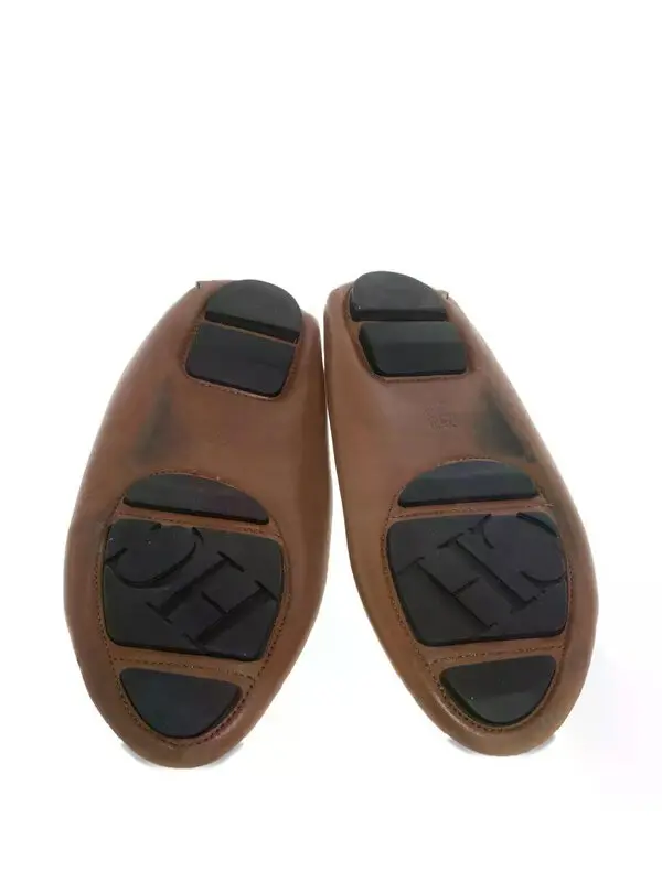 Carolina Herrera Logo-plaque Loafers - Brown