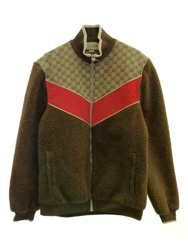 Gucci Gg-pattern Fleece-paneled Jacket