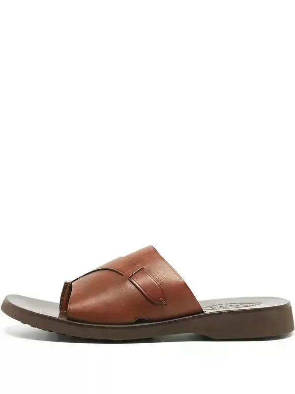 TOD'S Vintage Leather Slip-on Sandals
