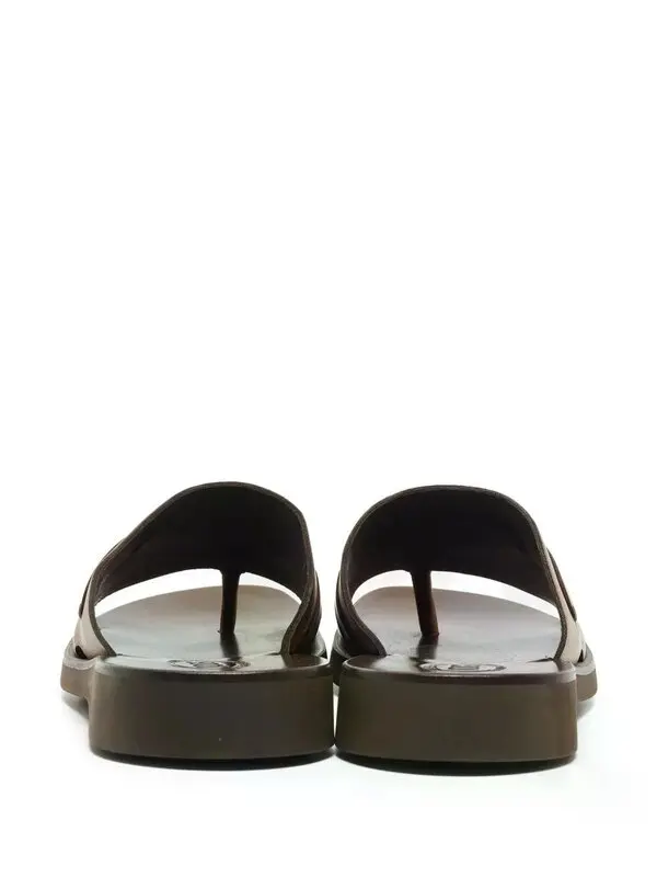 TOD'S Vintage Leather Slip-on Sandals