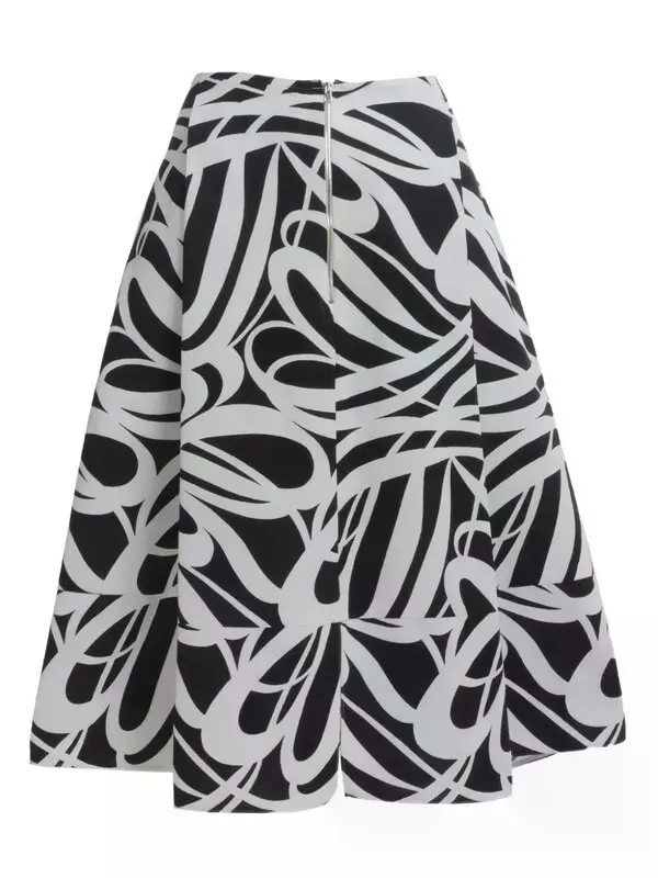 Marni Abstract-print A-line Skirt