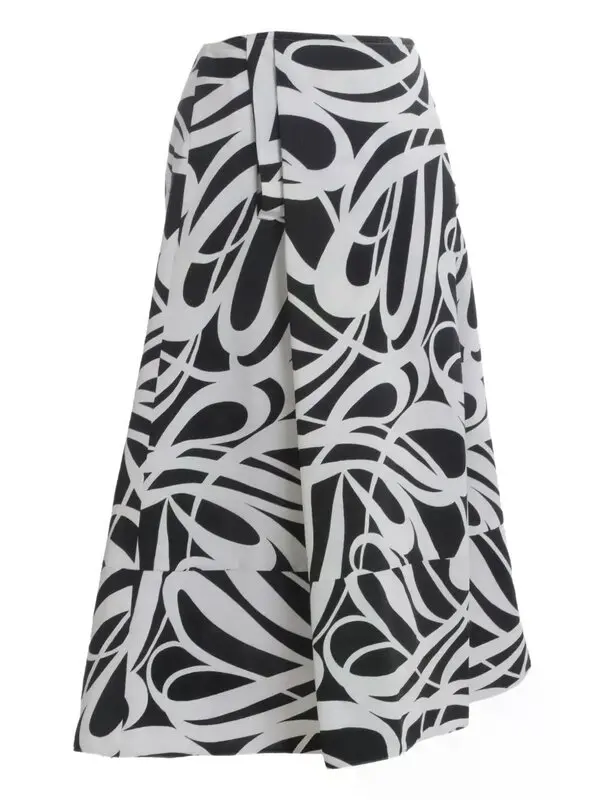 Marni Abstract-print A-line Skirt