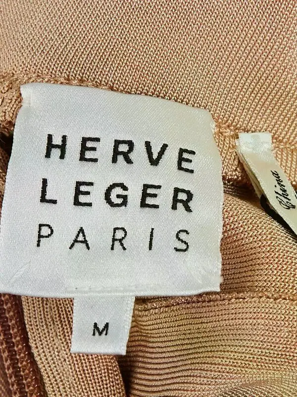 Herve Leger Fringed Lurex Dress