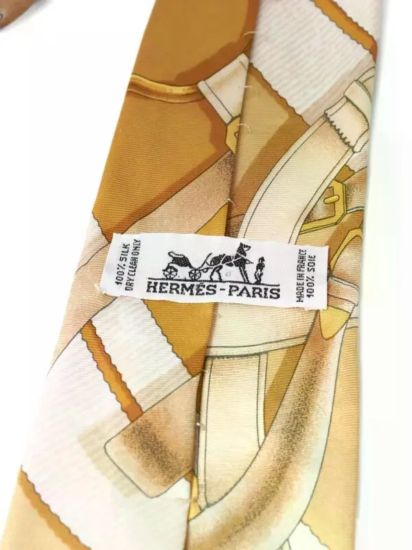 Hermès Printed Silk Neck Tie
