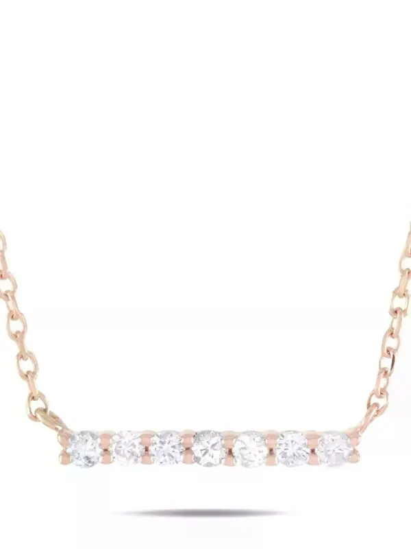 LB EXCLUSIVE 14k Rose Gold Diamond Necklace - Pink