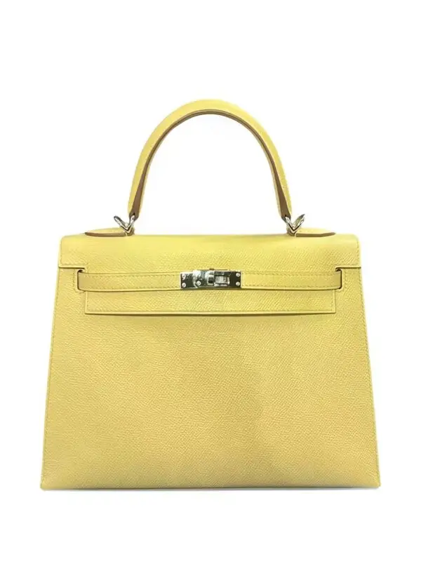 Hermès Kelly Sellier 25 Epsom-leather Palladium-hardware Tote Bag - Yellow